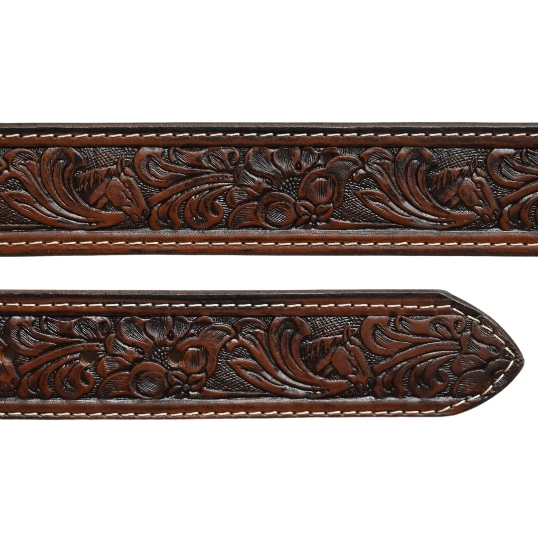 Embossed Leather Belt | Hahndorf Leathersmith