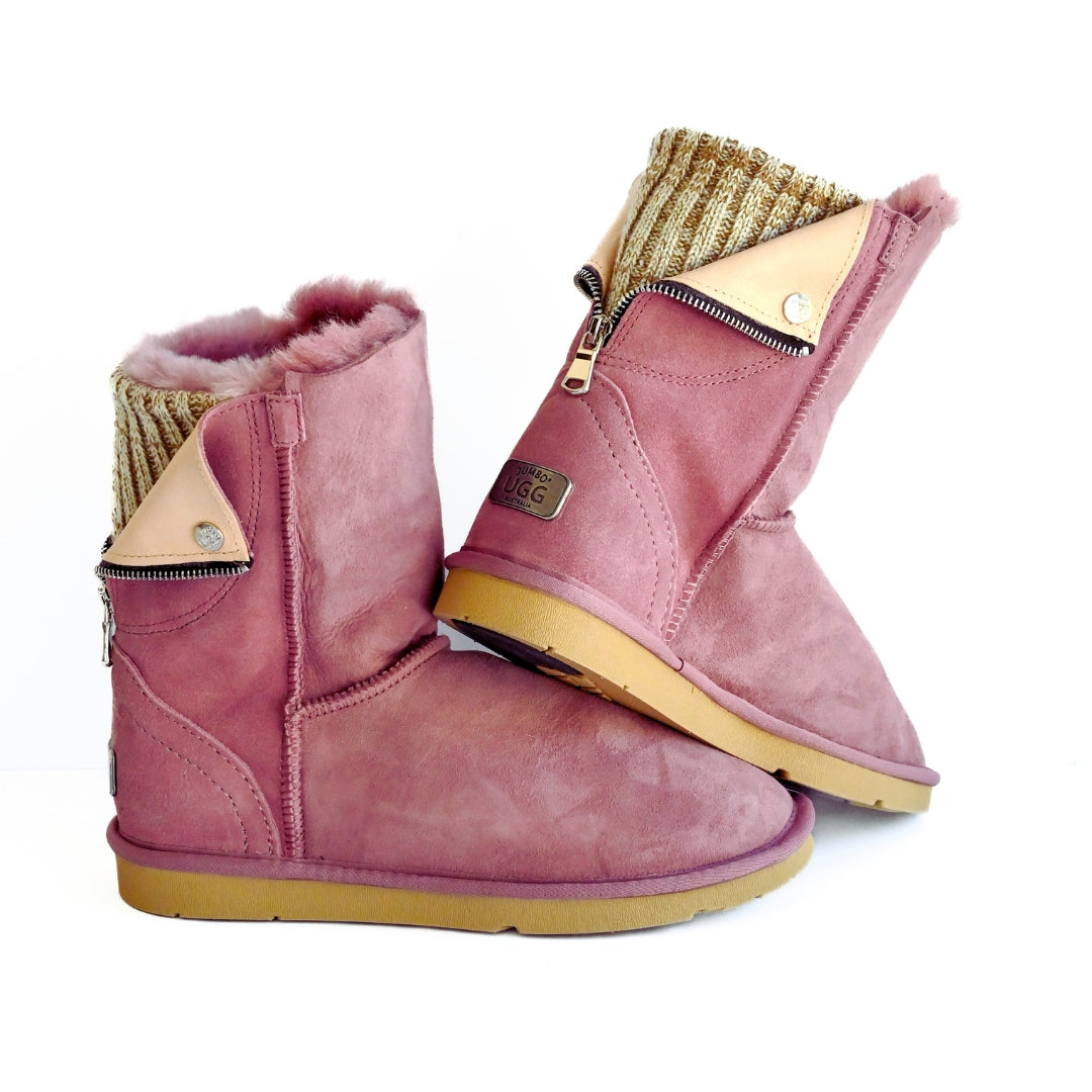 Jumbo Uggs - Moto Zipper Ugg Boot | Hahndorf Leathersmith