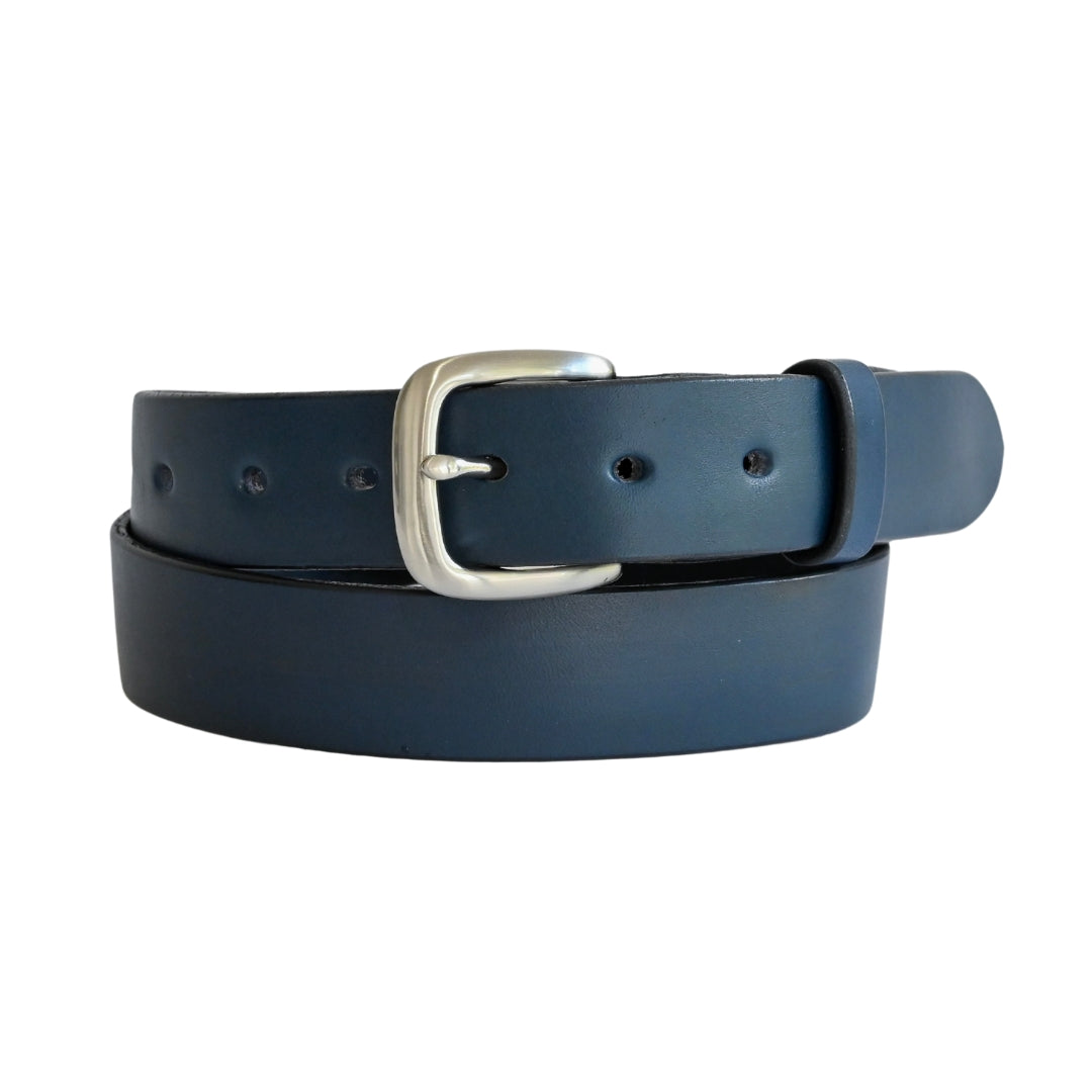 1 1/4" Navy Blue Leather Belt | Hahndorf Leathersmith